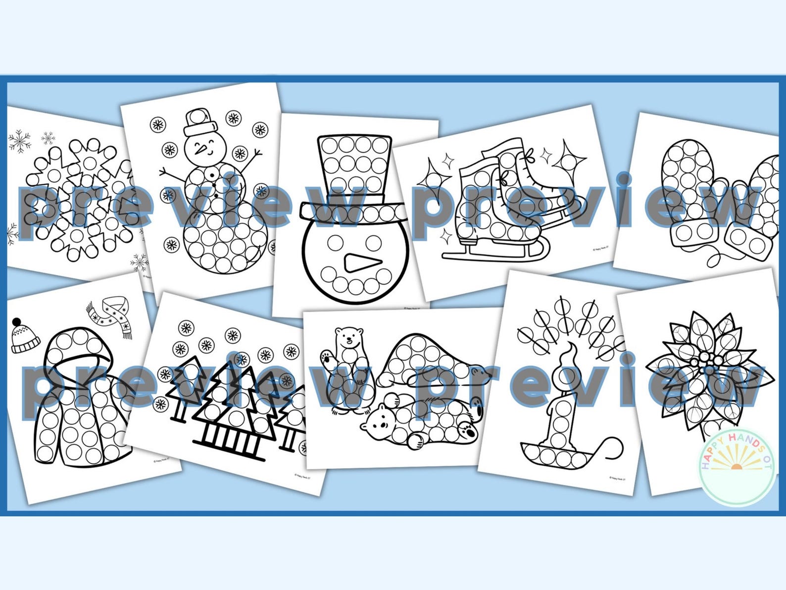 Winter Preschool Dot Marker Toddler Winter Break Winter Coloring Page ...