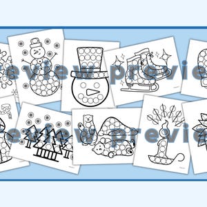 Winter Preschool Dot Marker Toddler Winter Break Winter Coloring Page ...