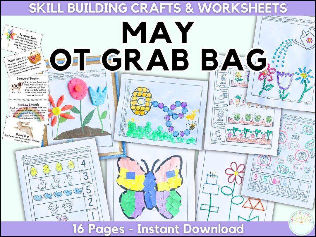 May Occupational Therapy Preschool Fine Motor Skills: Spring OT Scissor ...