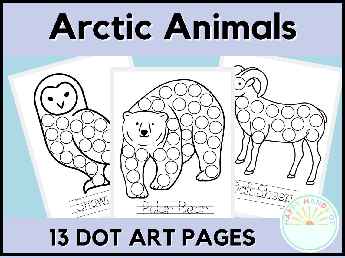 Arctic Animals Preschool Dot Marker Printable Arctic Animals Coloring ...