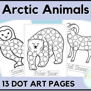 Arctic Animals Preschool Dot Marker Printable Arctic Animals Coloring ...