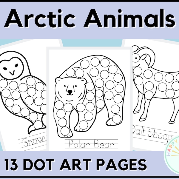 Arctic Animal Coloring Pages - Etsy
