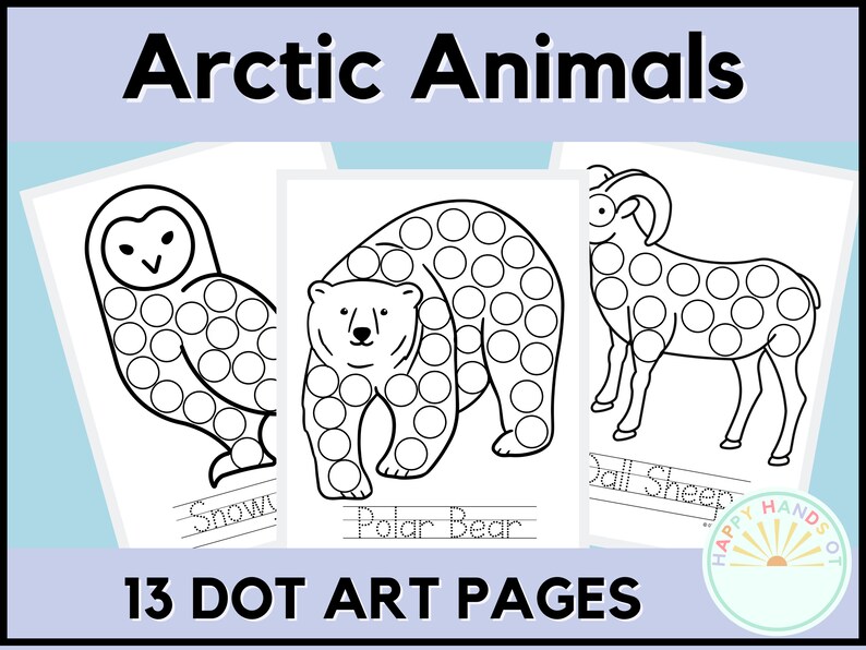 Arctic Animals Preschool Dot Marker Printable Arctic Animals Coloring ...