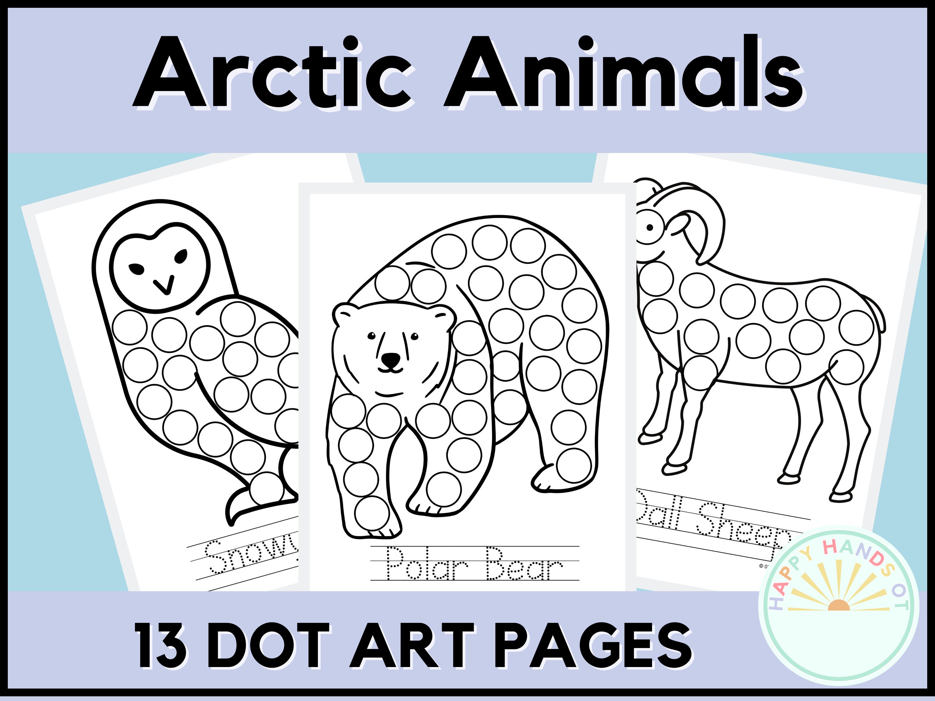 Arctic Animals Preschool Dot Marker Printable Arctic Animals Coloring ...