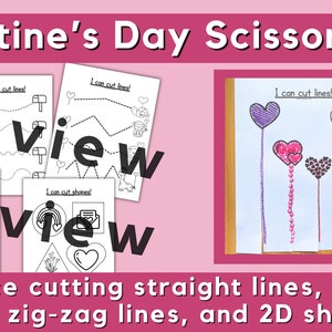 Valentines Day Preschool Worksheets for Kids Scissor Skill Winter ...