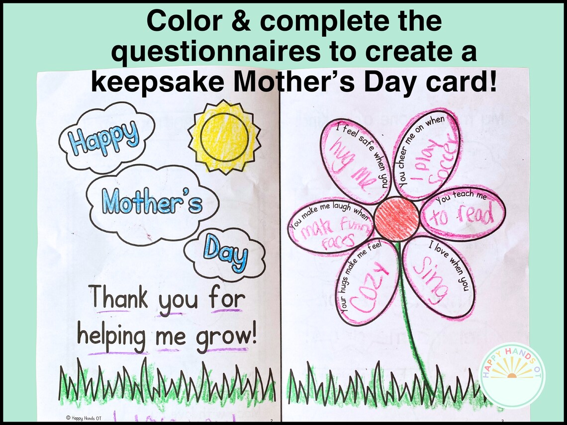 Mothers Day Card From Child Mothers Day Crafts for Preschool Mothers ...