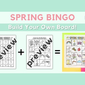 Spring Bingo Cards Make Your Own Bingo Game Spring March Activities Cut ...