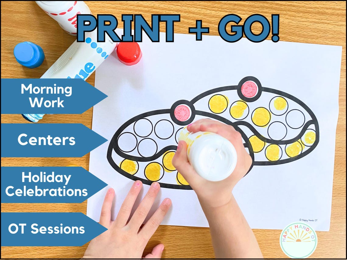 Hanukkah Dot Art Hanukkah Crafts Winter Preschool Fine Motor Pre K ...