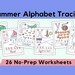 Summer Preschool ABC Tracing Worksheet Summer Break Preschool ...
