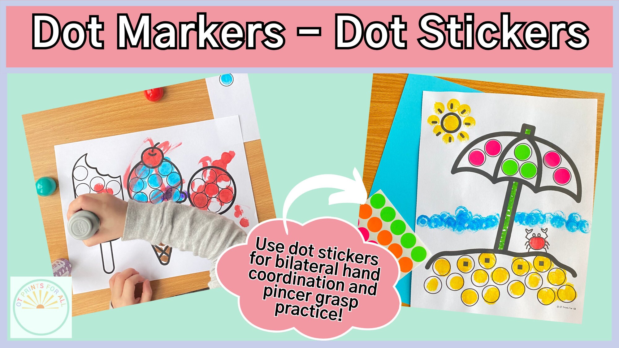 Summer Dot Art Printable Preschool Summer Worksheets for Kids Summer ...