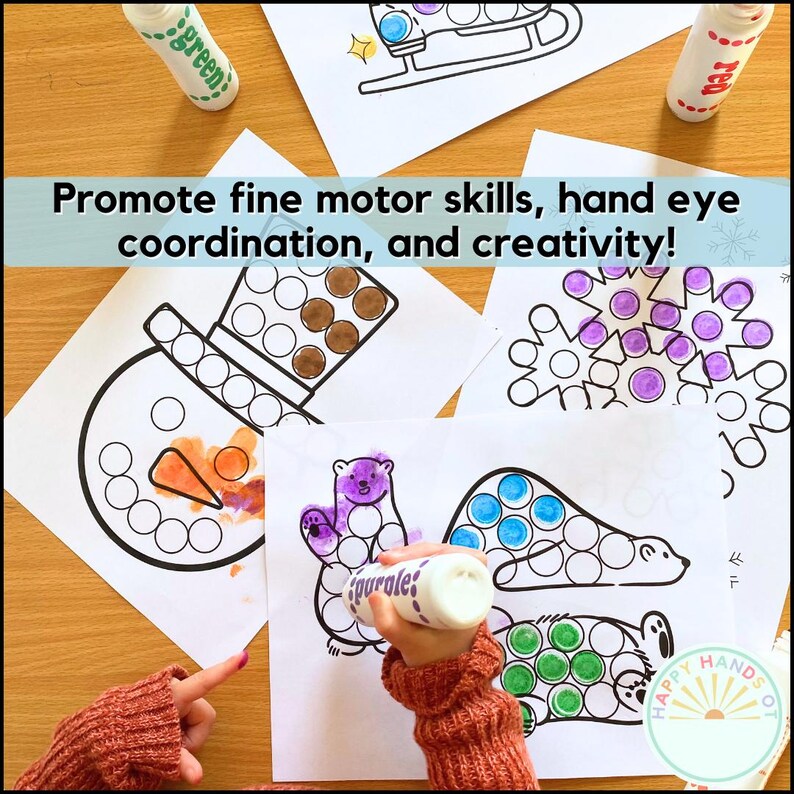 Winter Preschool Dot Marker Toddler Winter Break Winter Coloring Page ...