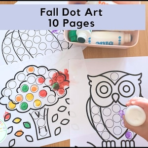 PRINTABLE BUNDLE - Fall Dot Marker Preschool Worksheets Occupational ...