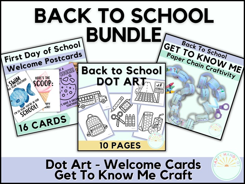 PRINTABLE BUNDLE - Back to School Coloring Dot Marker First Day of ...