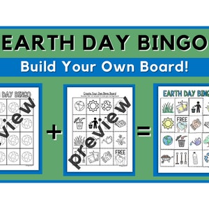 Earth Day Bingo Printable Earth Day Kids Make Your Own Bingo Cards ...