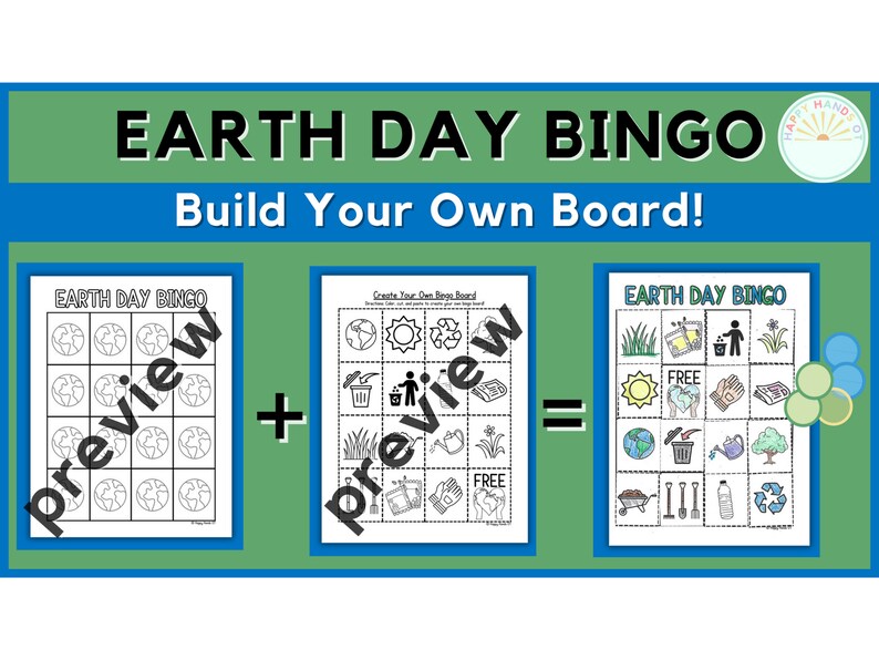 Earth Day Bingo Printable Earth Day Kids Make Your Own Bingo Cards ...