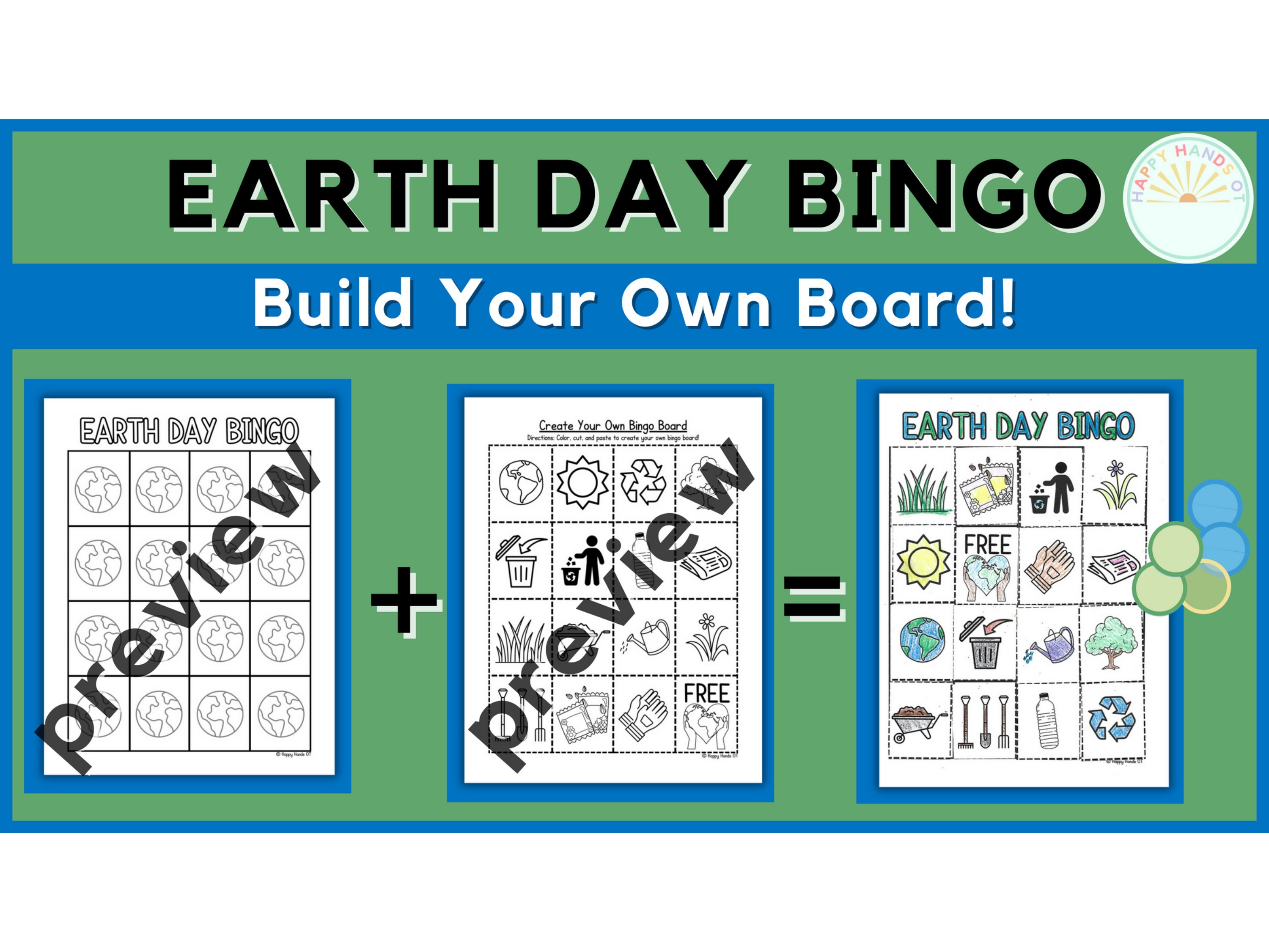 Earth Day Bingo Printable Earth Day Kids Make Your Own Bingo Cards ...
