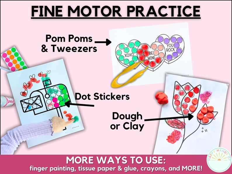 PRINTABLE BUNDLE Preschool Fine Motor Valentine's Day Activities ...