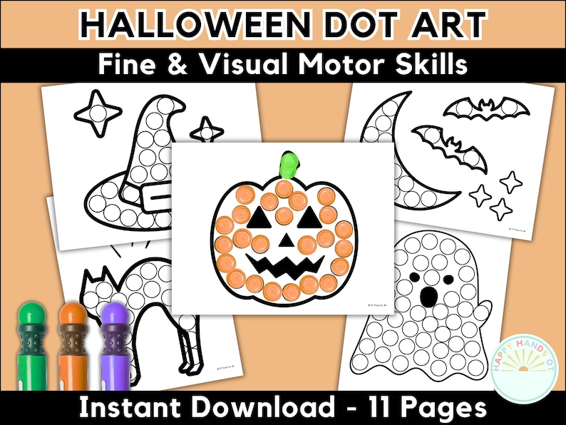 Halloween Dot Marker Printable Halloween Kids Activity Simple ...