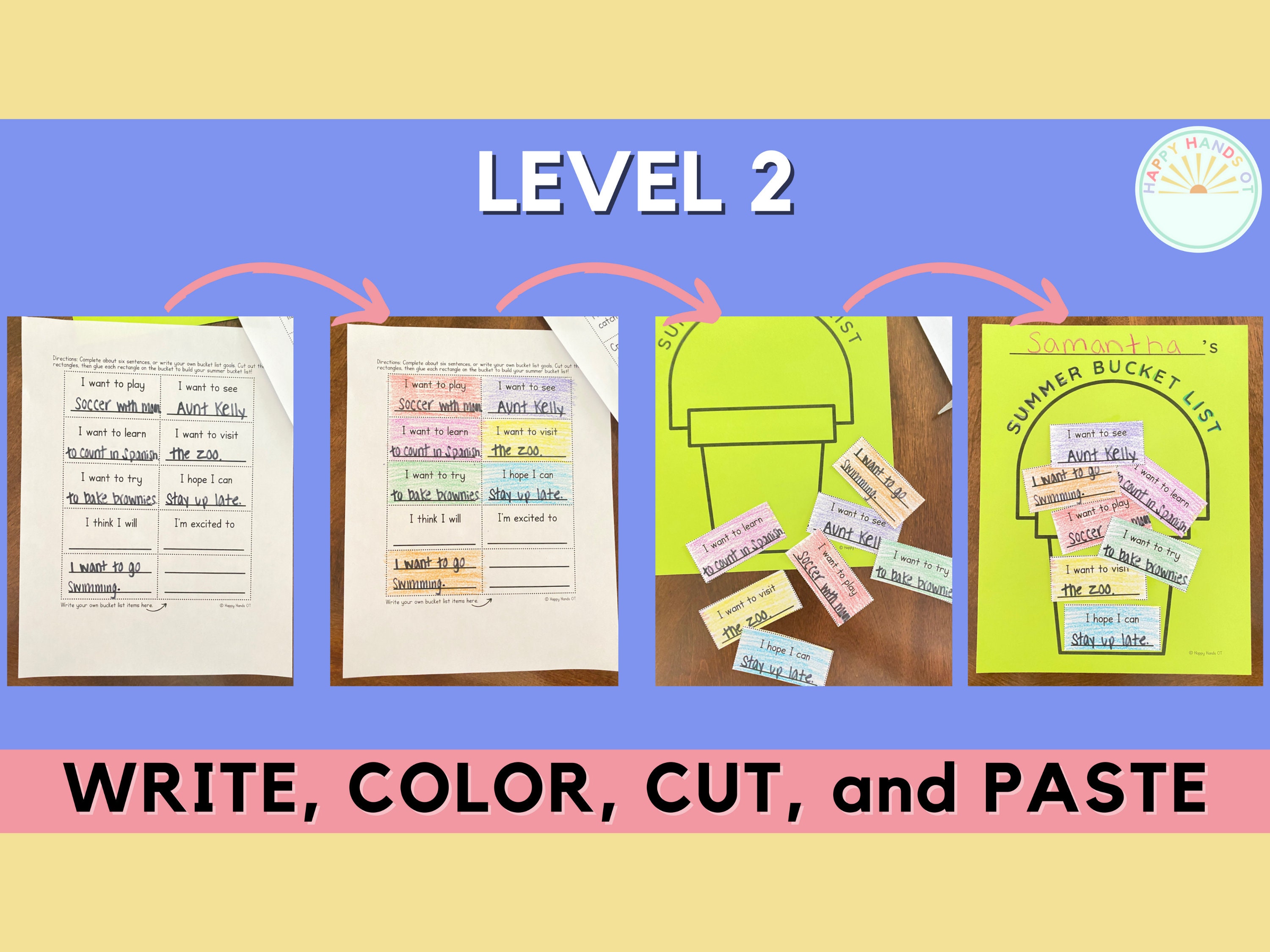 Summer Bucket List Craft Printable Prek Kindergarten Summer Break ...