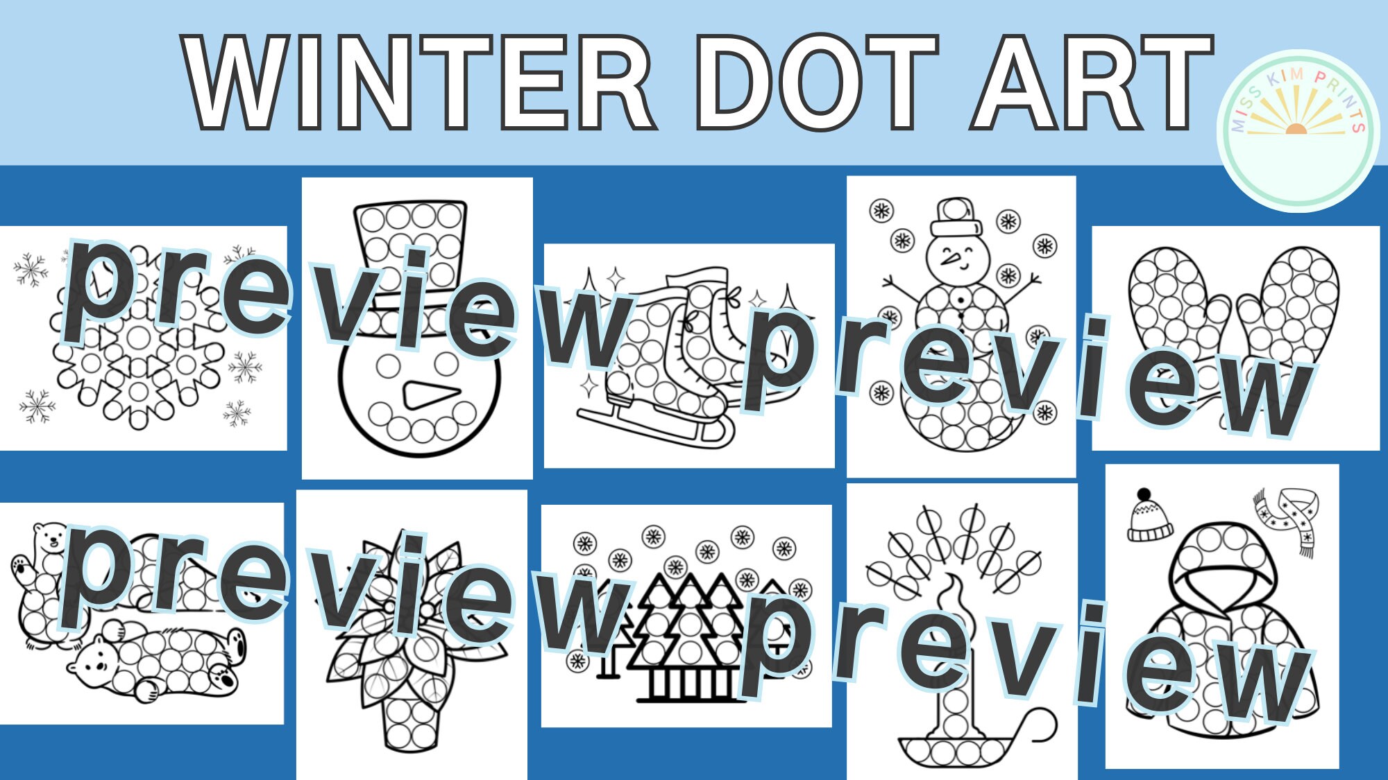 Winter Preschool Dot Marker Toddler Winter Break Winter Coloring Page ...