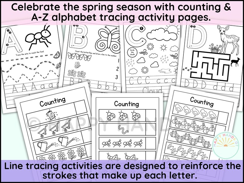 Spring Pre K Morning Menu Homeschool Preschool Handwriting Practice ...