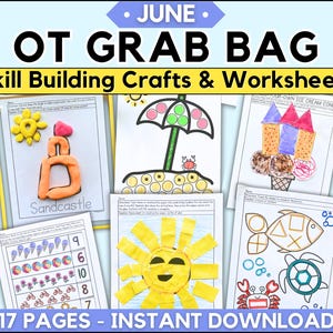 June Occupational Therapy Preschool Fine Motor Skills: Summer Activity ...