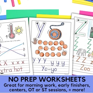 Summer Preschool ABC Tracing Worksheet Summer Break Preschool ...