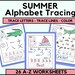 Summer Preschool ABC Tracing Worksheet Summer Break Preschool ...