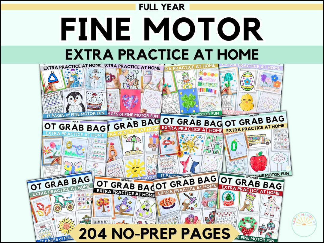 Fine Motor Skills BUNDLE Occupational Therapy Preschool Activities: OT ...