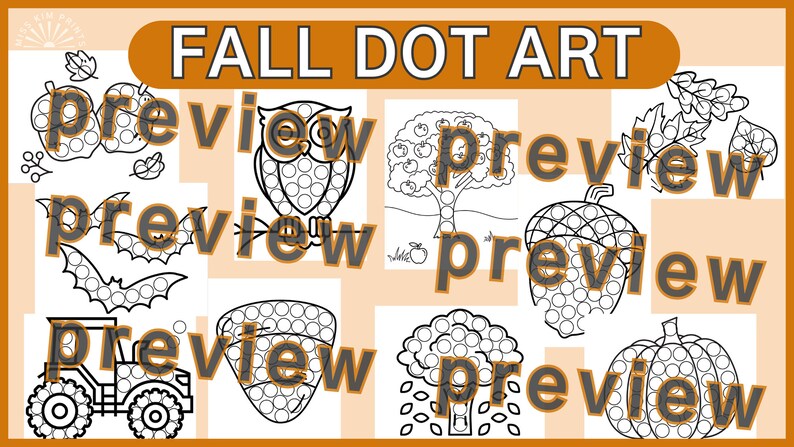 BUNDLE 4 Seasons Dot Art Preschool Worksheets for Kids With Spring ...