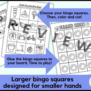 Summer Vacation Bingo Activity for Kids Summer Bingo Scissor Skill ...