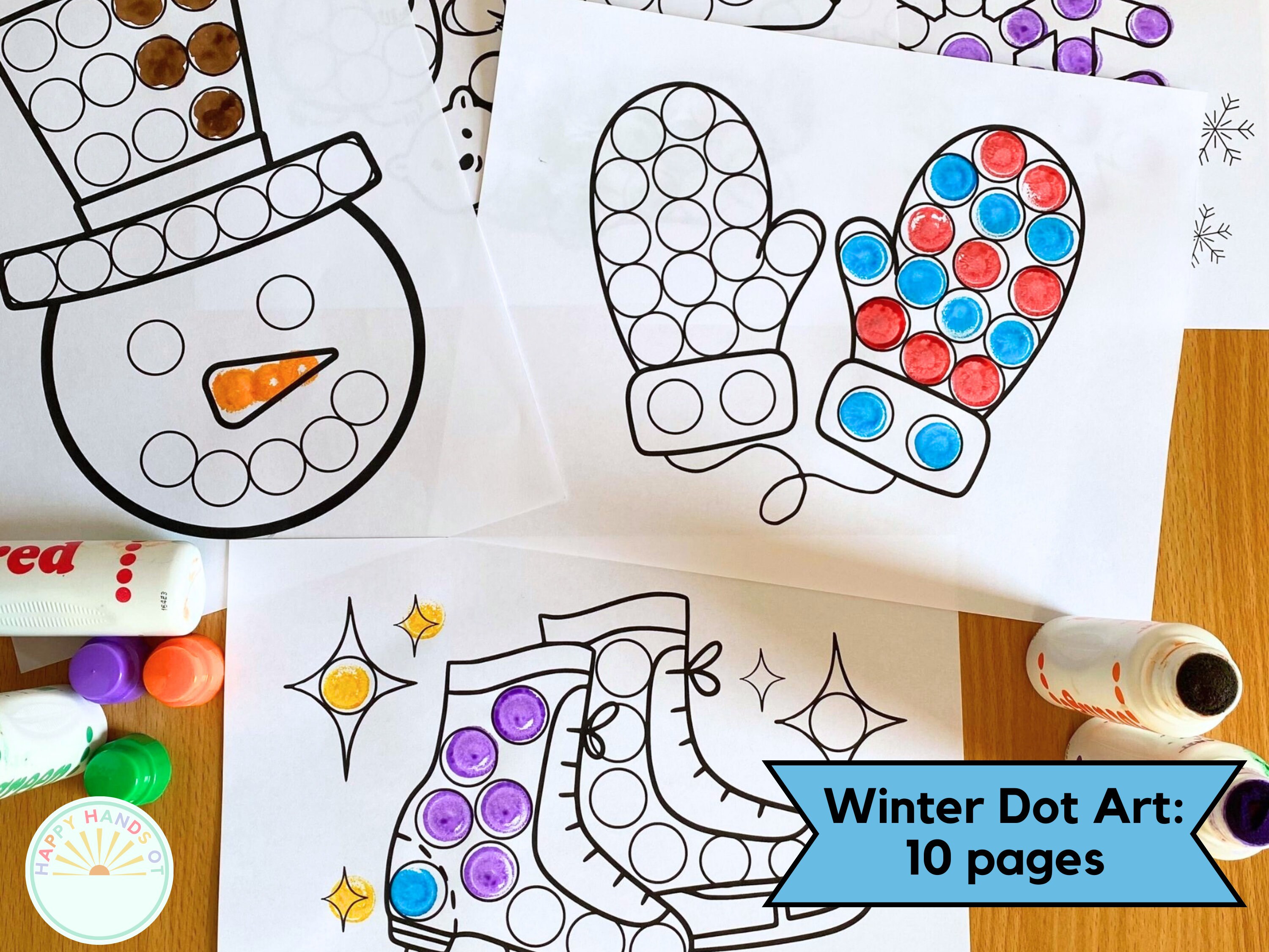 BUNDLE 4 Seasons Dot Art Preschool Worksheets for Kids With Spring ...