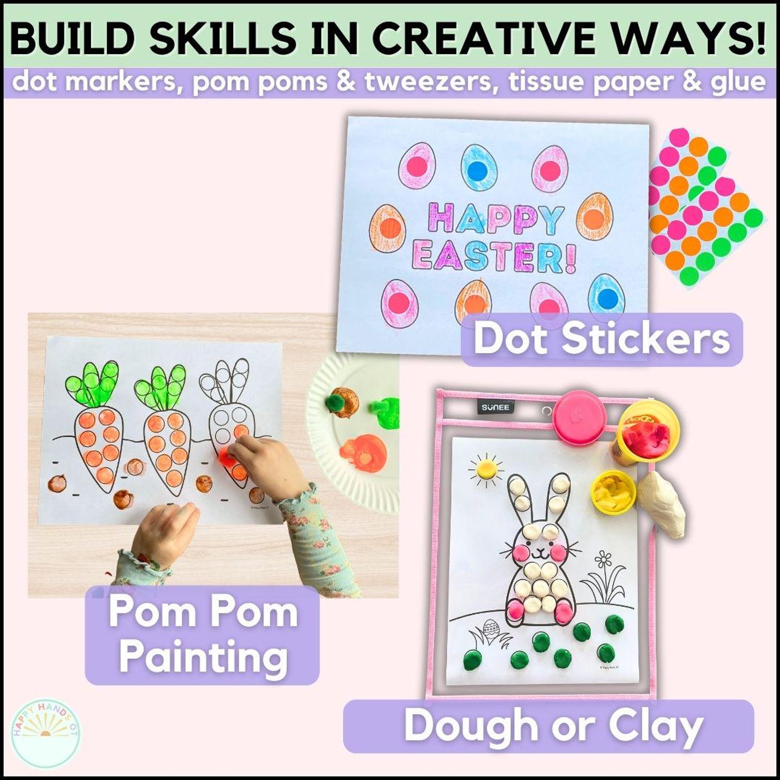 Easter Dot Art Preschool Worksheets for Kids Dot Marker Toddler Easter ...