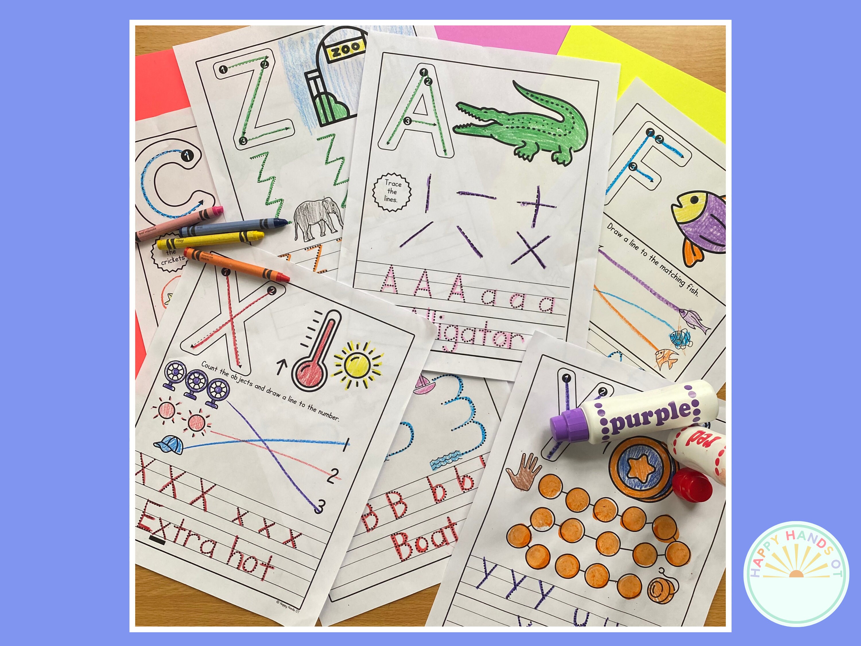 Summer Preschool ABC Tracing Worksheet Summer Break Preschool ...
