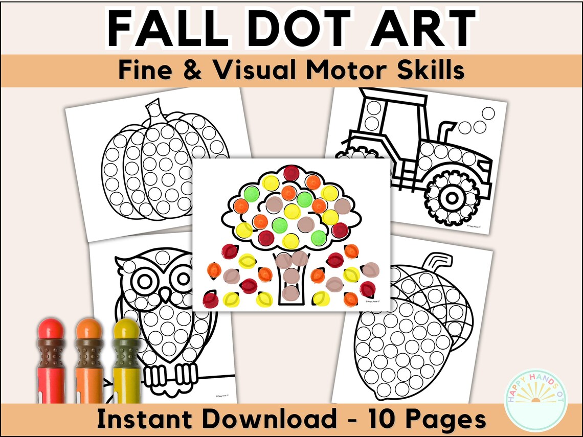 Fall Dot Marker Prek Worksheets Simple Homeschool Morning Worksheets ...