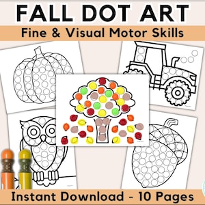 Fall Dot Marker Prek Worksheets Simple Homeschool Morning Worksheets ...