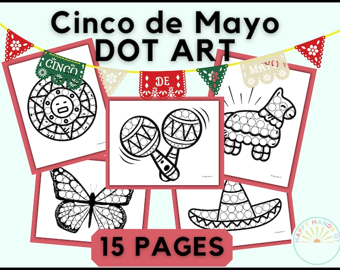 Cinco De Mayo Dot Marker Printables/ Do a Dot Printable/ Cinco De Mayo ...