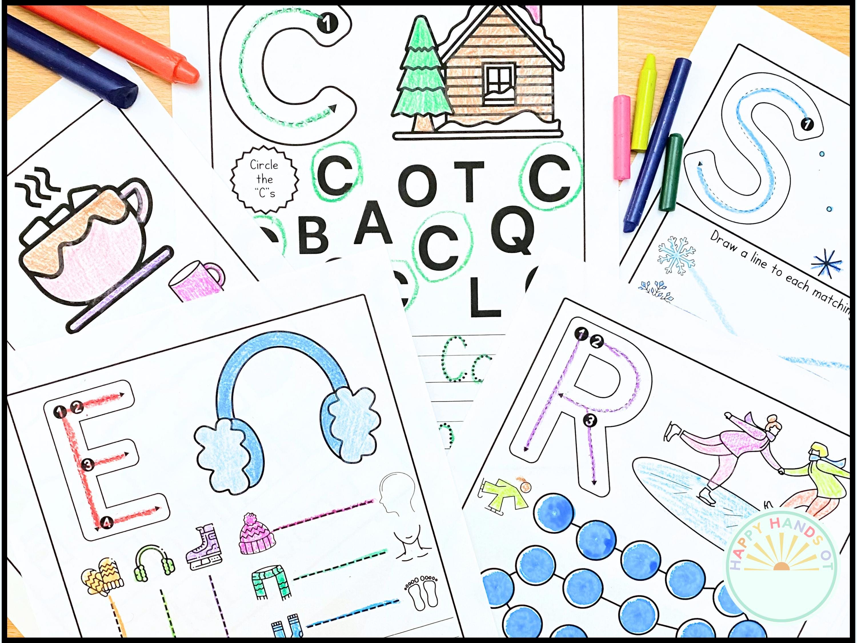 Winter Preschool Fine Motor Tracing Worksheets Preschool Tracing Winter ...