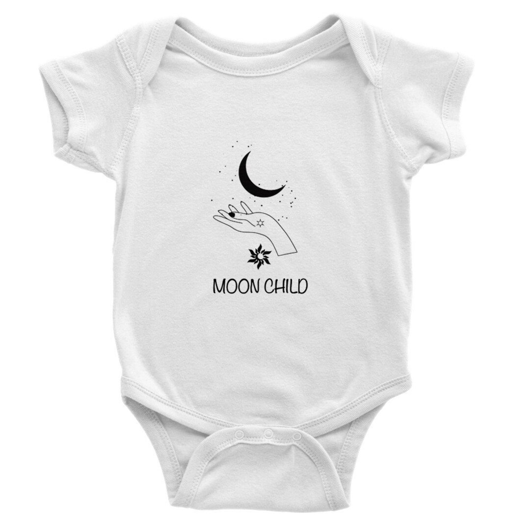 Moon Child Baby Short Sleeve Bodysuit - Etsy