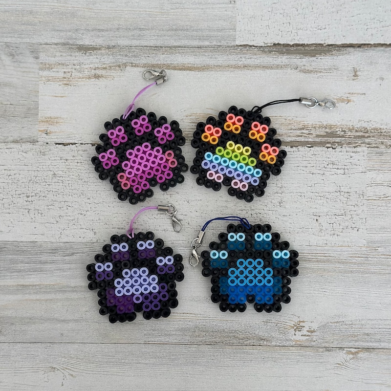 Perler Bead Keychain - Etsy