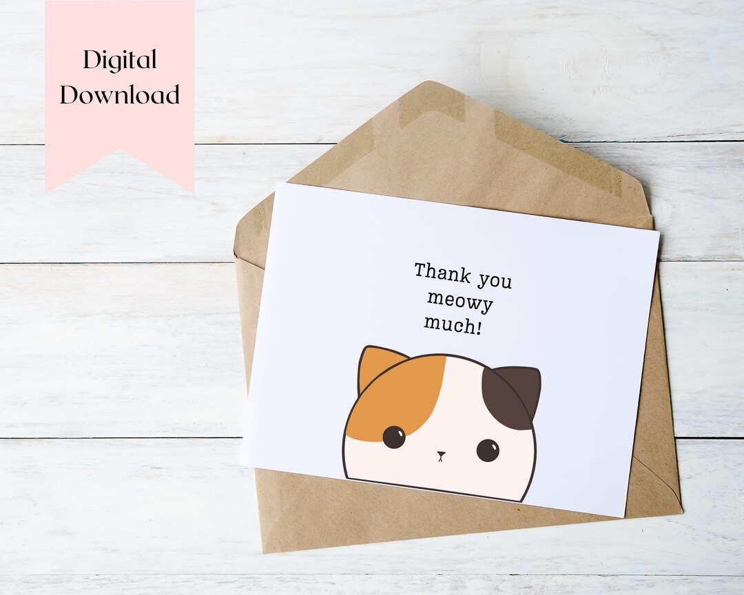Funny Cat Card Printable | Cat Greeting Card | for Cat Owner ...