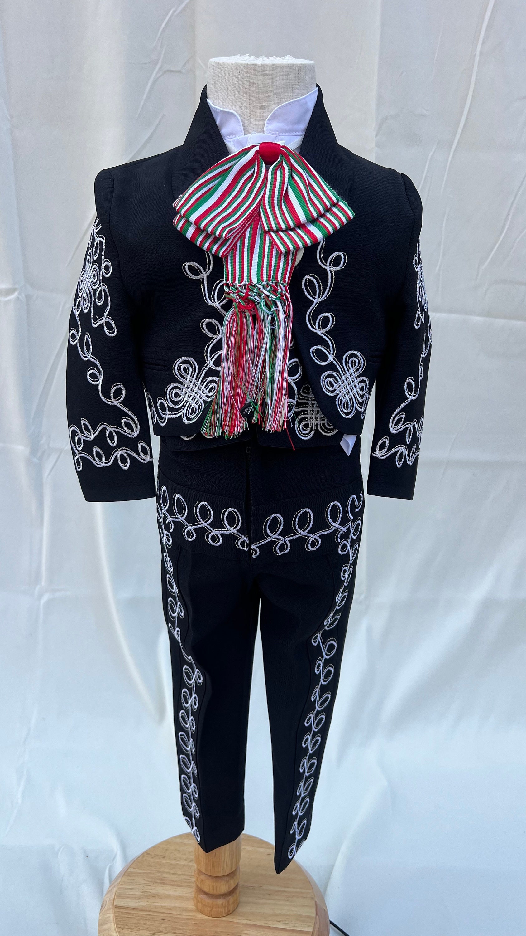 Child Charro Costume, Black Charro Costume, Mariachi Costume, Charro ...