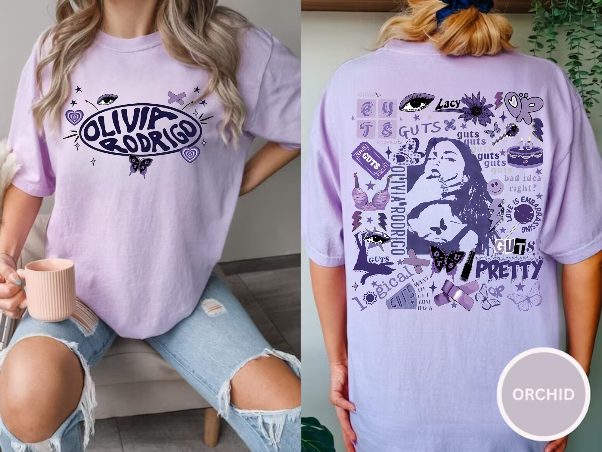 Guts Olivia Comfort Color Shirt Olivia Rodrigo Album GUTS Shirt Vampire ...