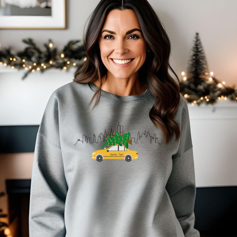 New York City Santa Taxi PNG NYC Christmas Clipart Merry Christmas ...