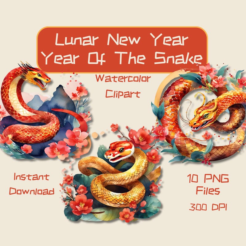 Year of the Snake - Etsy