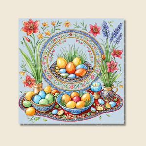 Nowruz Clipart Set Persian New Year Haft-seen Graphics Printable Spring ...