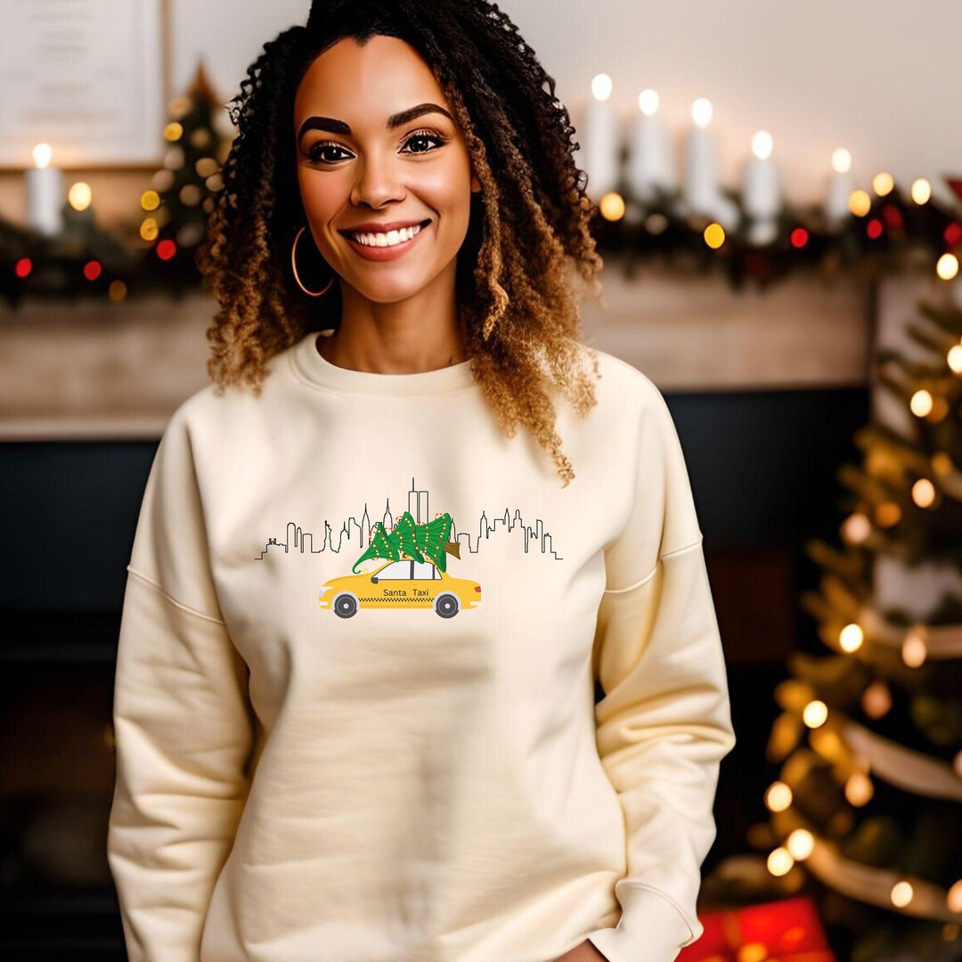 New York City Santa Taxi PNG NYC Christmas Clipart Merry Christmas ...