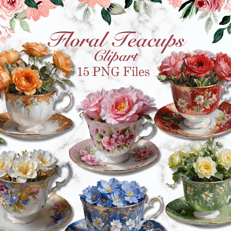 Teacup Flowers - Etsy
