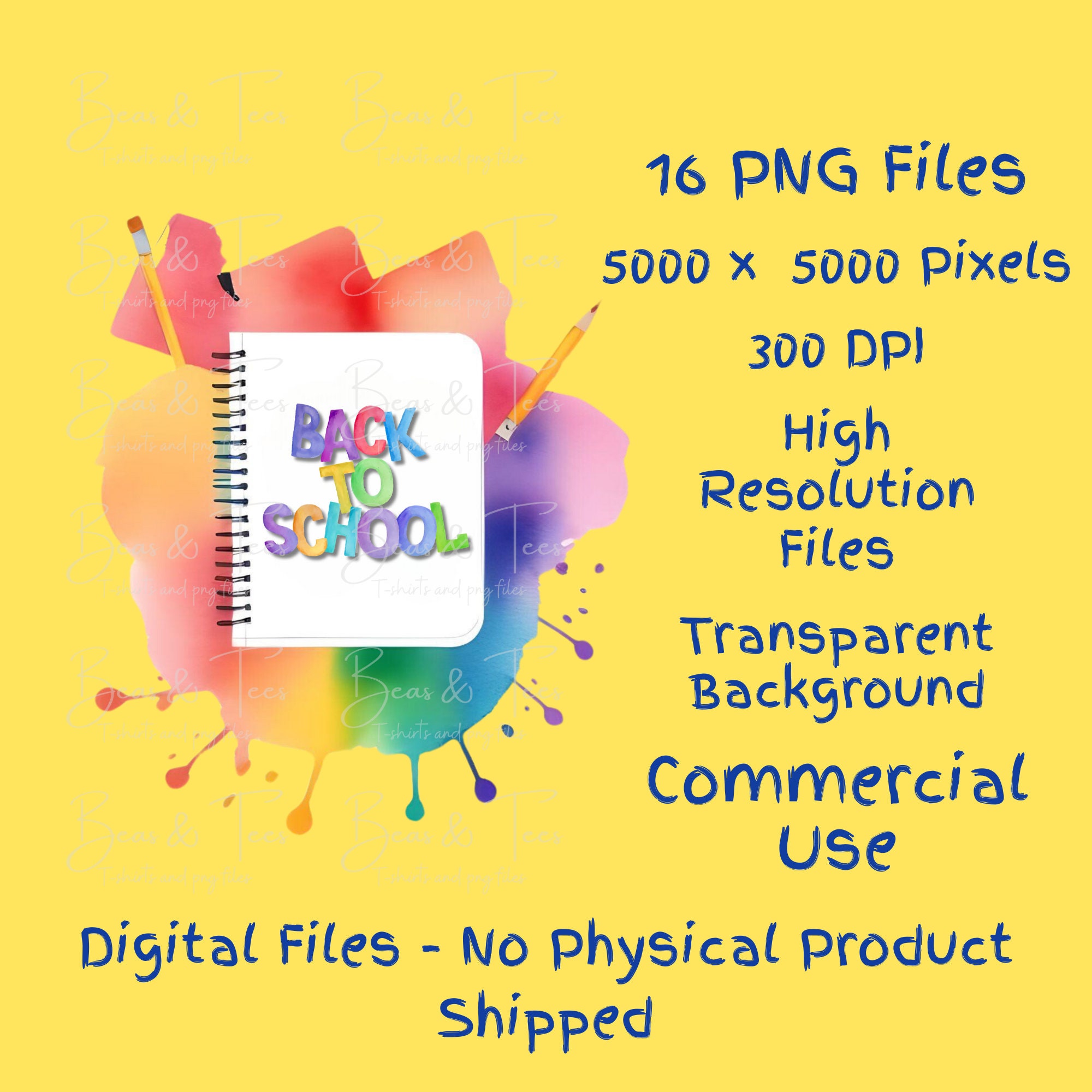 Back to School Clipart Bundle Printable Watercolor Best Teacher Ever, A ...