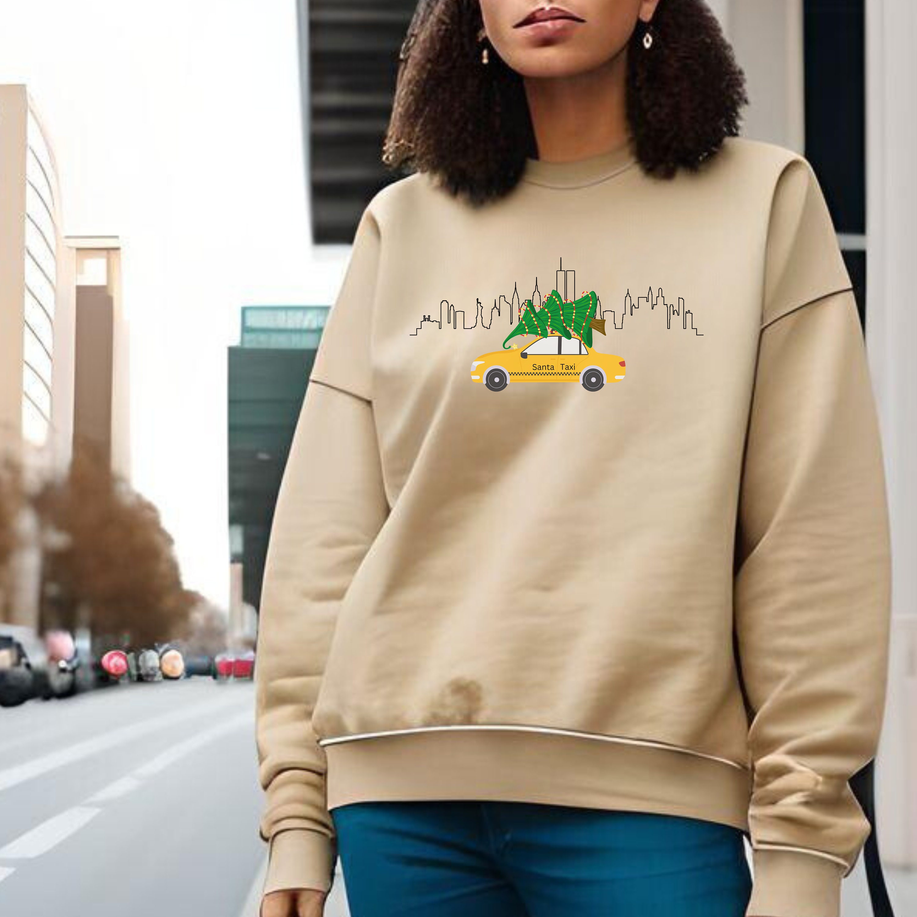 New York City Santa Taxi PNG NYC Christmas Clipart Merry Christmas ...